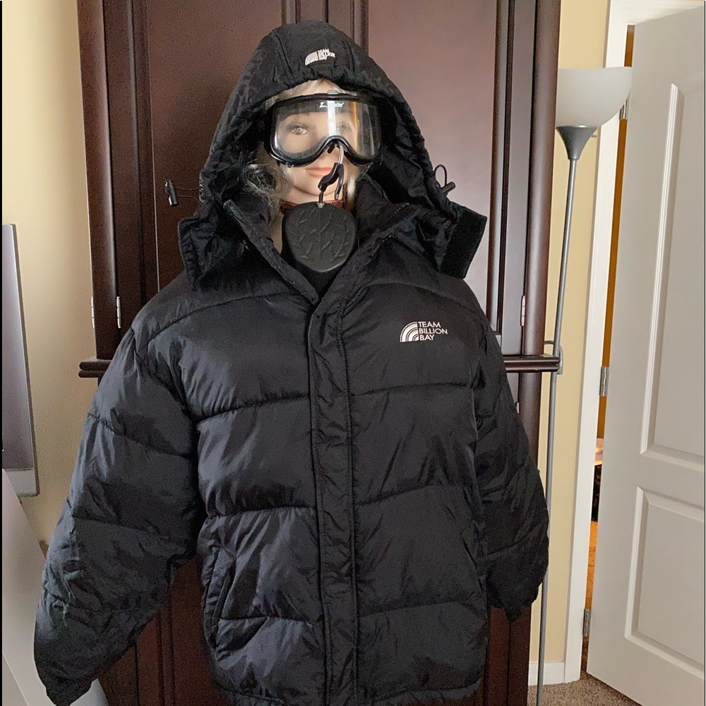 Team Billion Bay Puffer Winter Coat Black Sz Large - Gem